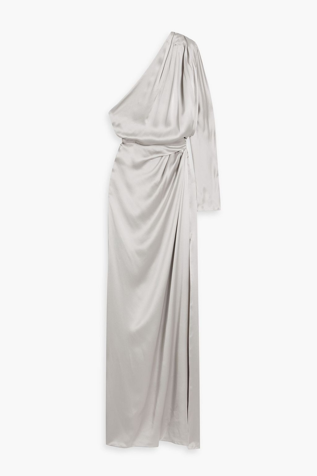 MICHELLE MASON Silk-Satin One-Shoulder Maxi Dress – Draped, Elegant ...